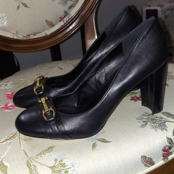 Lord & Taylor | Shoes | Lord Taylor Mady Black Leather Horse Bit High ...